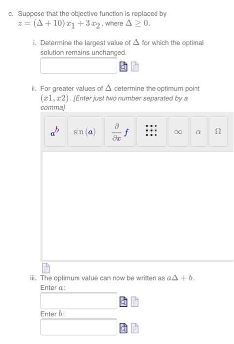 consider the linear program maximise 1021 372