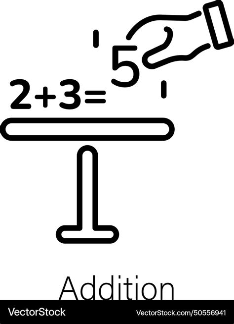 Addition Royalty Free Vector Image Vectorstock