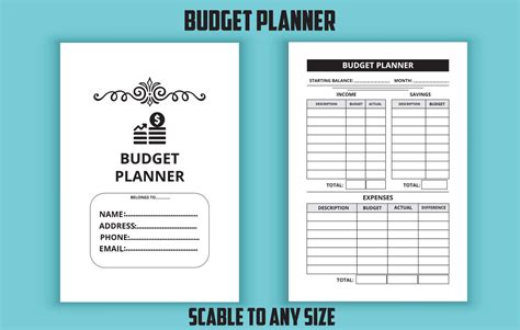 Budget Planner Editable Template Vector Art At Vecteezy