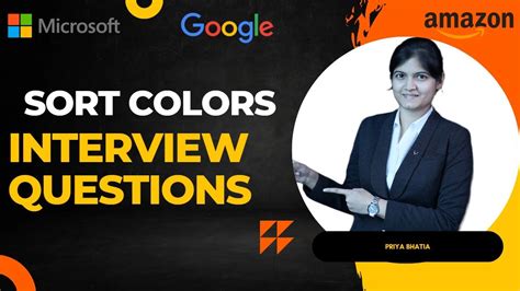 Faang Interview Series Sort Colors Youtube