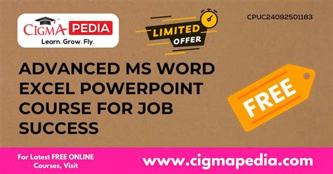 Advanced Ms Word Excel Powerpoint Course For Job Success Free Udemy Course Cigma Pedia
