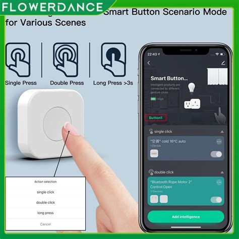 Tuya Zigbee Smart Button Switch Scene Switch Multi Scene Intelligent Linkage Wireless Smart