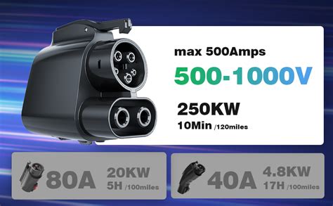 Aovee Nacs To Ccs1 Supercharging Adapter 500a 250kw Ev Charging Plug For Tesla V3 V4