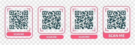 Scan Me Qr Code Design Qr Code For Payment Text Transfer With Scan Me Button Stock Vector