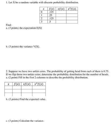 solved 1 let x be a random variable with discrete