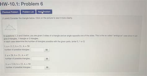solved hw 10 1 problem 6 1 ﻿point ﻿consider the triangle