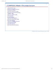 COMP Week Thursday Lecture Pdf COMP Week Thursday Lecture