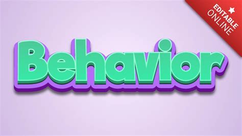 behavior text effect generator