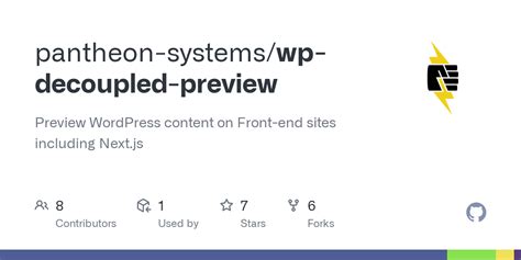 Github Pantheon Systemswp Decoupled Preview Preview Wordpress