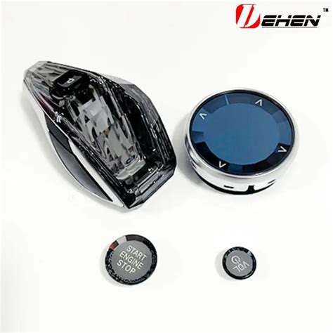 크리스탈 기어 시프트 노브 볼륨 버튼 세트 Bmw X6 시리즈 G06 2020 2021 2022 자동차 Led 인테리어