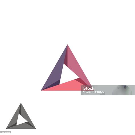 삼각형 아이콘 이랑 기술 모양 기하학적 단순 기호 창조적인 수렴 주기 아이디어 명함 엠 블 럼 삼각형에 대한 스톡 벡터 아트 및 기타 이미지 Istock