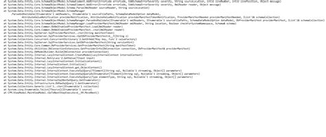 c entity framework null reference exception stack overflow