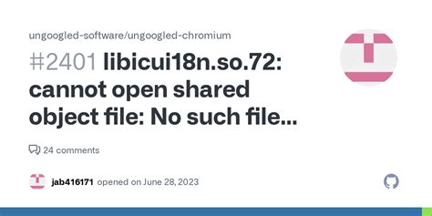 Libicui18n So 72 Cannot Open Shared Object File No Such File Or Directory · Issue 2401