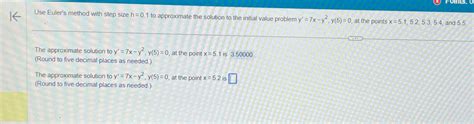 solved use euler s method with step size h 0 1 ﻿to