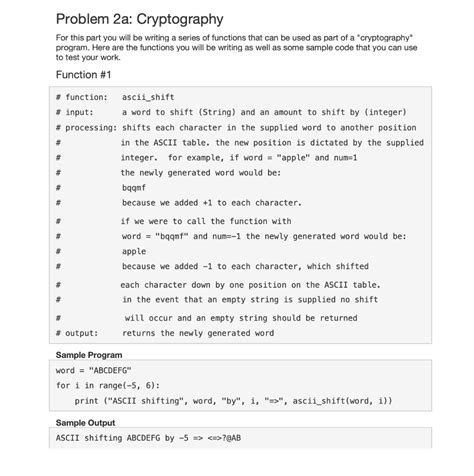 Solved Problem 2a Cryptography For This Part You Will Be