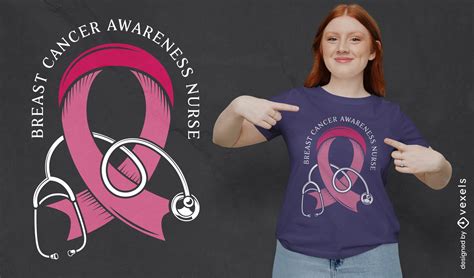 Breast Cancer Awareness Nurse T Shirt Design Vector Download