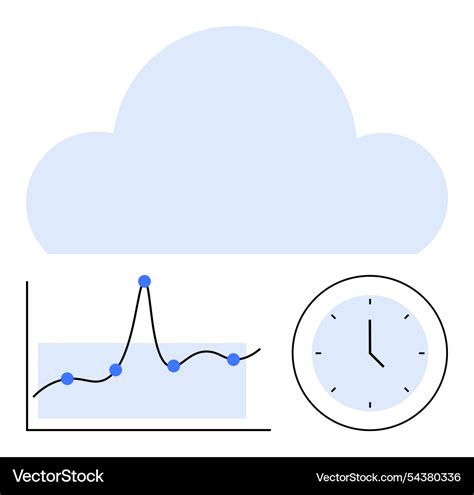 Cloud Computing Analytics Real Time Data Vector Image
