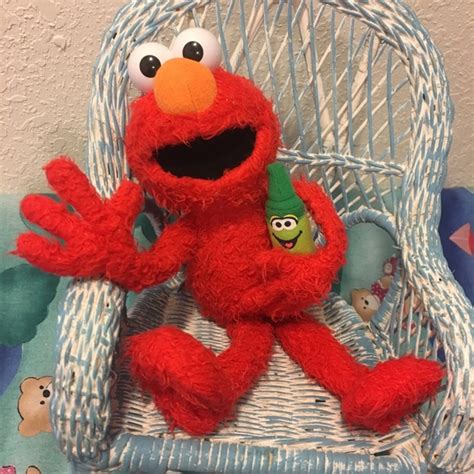 Other 202 Elmo Plush With Green Crayon Sesame Street Poshmark