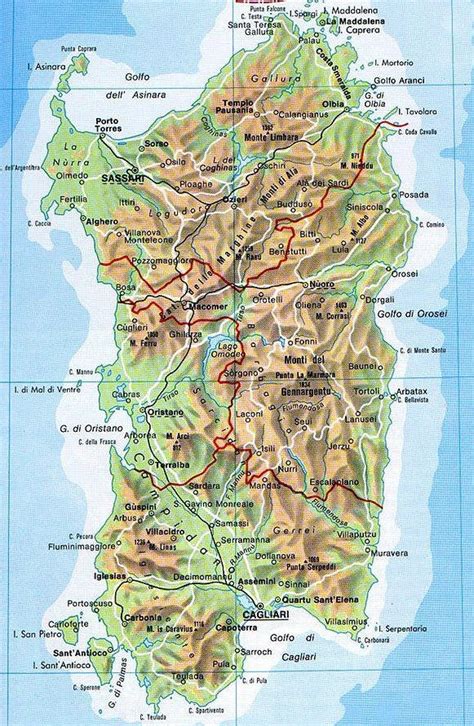 Map Of Sardinia