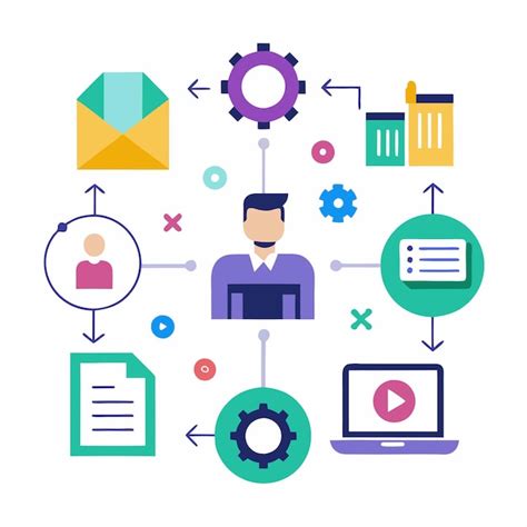 Technology Transformation Workflow Vector Premium Ai Generated Vector
