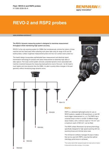 TP200 Precision Touch Trigger Probe System With Stylus Changer RENISHAW PDF Catalogs