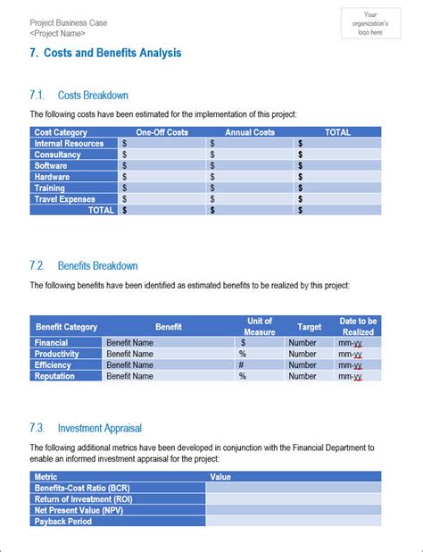Project Starter Kit Project Business Case Techno Pm Project Management Templates Download