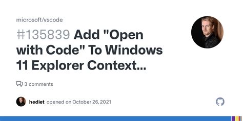 Add Open With Code To Windows 11 Explorer Context Menu · Issue