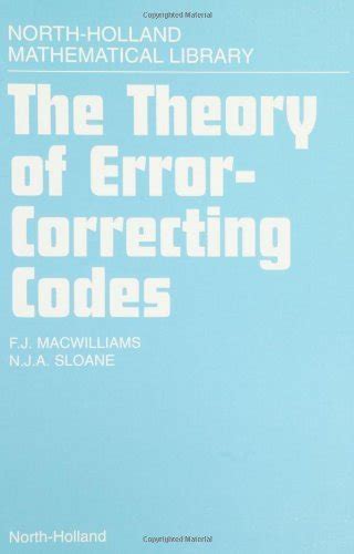 Theory Of Error Correcting Codes Fj Macwilliams 9780444850119
