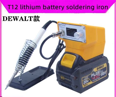 무선 야외 휴대용 납땜 인두 스테이션 마키타 디월트 밀워키용 18v 20v 리튬 배터리 Diy T12 용접 스테이션 Aliexpress