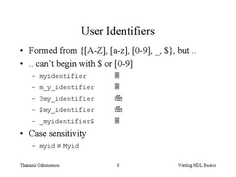 Verilog Hdl Basics Thanasis Oikonomou Computer Science Dpt