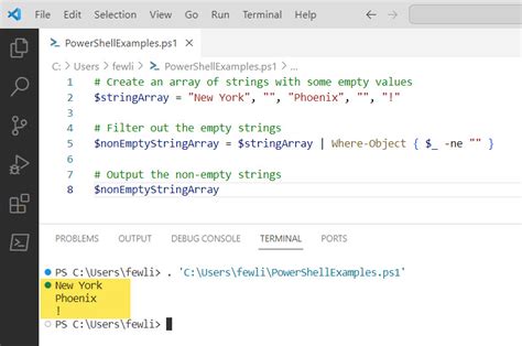filter empty values using powershell where object cmdlet