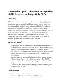 SharePoint Optical Character Recognition OCR Solution For