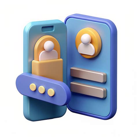 3d Phone And Account Login And Password Form Page User Authorization