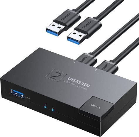 Ugreen Usb 3 0 Selector Bi Directional Usb Switch 2 In 1 Out 1 In 2 Out Usb