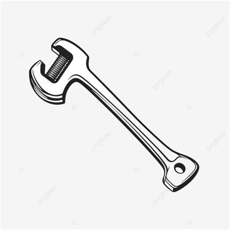 Spanner Outline Vector Spanner Tool Png PNG Transparent Image And