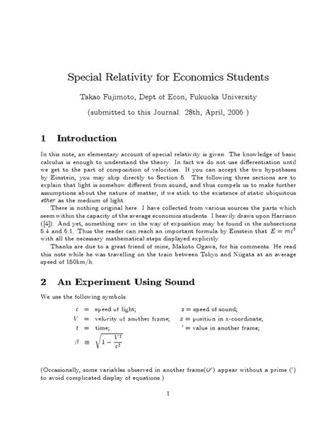 Special Relativity 3 Pdf Luminiferous Aether Special Relativity