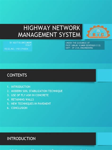 Highway Network Management System Seminar Presentation By Aditya Ansuman Pdf