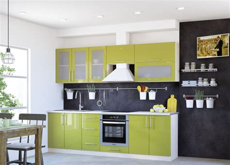 Готовая модульная кухня со столешницей Эверест Модерн, 260см, Олива ...