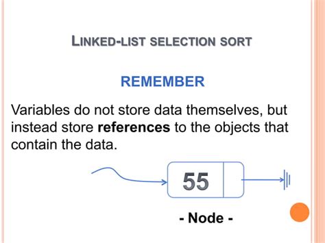 Selection Sort On Linked List PPT