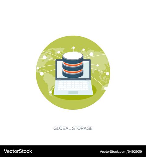 Flat Cloud Computing Royalty Free Vector Image