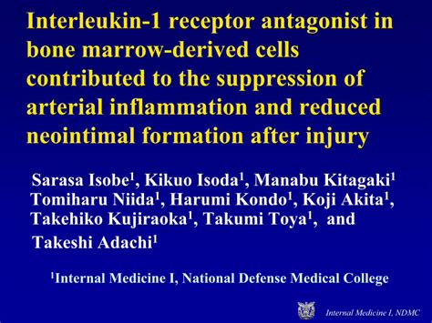 Pdf Interleukin 1 Receptor Antagonist In Bone Marrow Derived Cells