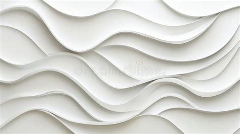 Abstract White Wavy Background Dynamic Fluid Flow And Smooth Elegant Design Stock Illustration