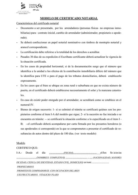 Modelo De Poder Notarial