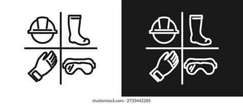 Ppe Black White Over 1961 Royalty Free Licensable Stock Illustrations