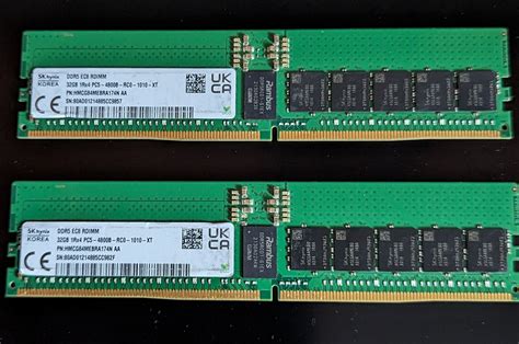 Оперативна пам ять Sk Hynix Ddr5 4800 Ec8 Rdimm 64gb 32gb X2 б у 4 400 грн Сервери Львів
