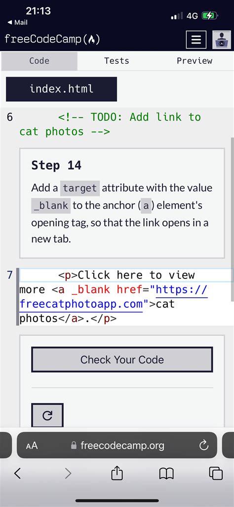 Learn HTML By Building A Cat Photo App HTML CSS The FreeCodeCamp Forum