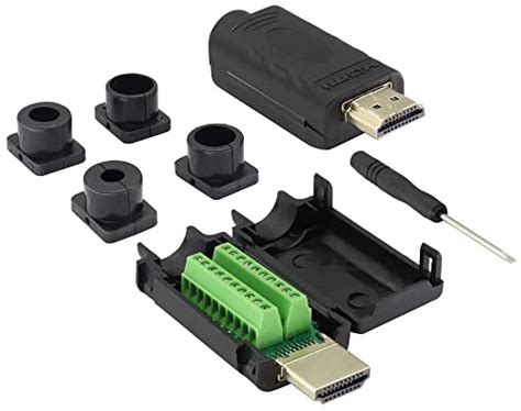 Zdycgtime Hdmi Solderless Screw Wiring Terminal Adapter Hdmi Male To 20 Pin Way Female
