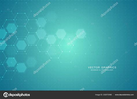 Science Abstract Background With Hexagons And Molecules Stock Vector By ©bestbrk 202072088