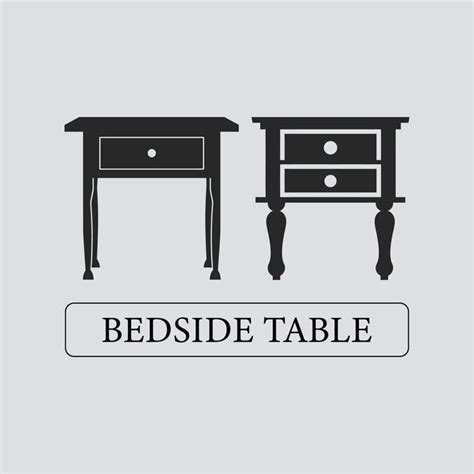 Premium Vector Bedside Table Vector Illustrations