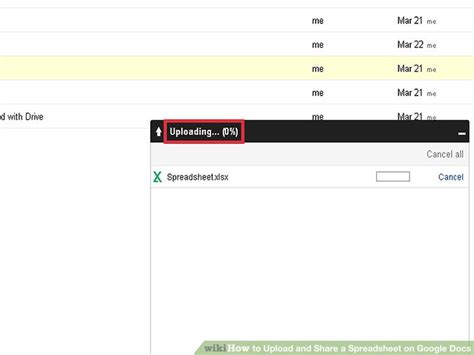 How To Upload And Share A Spreadsheet On Google Docs Steps